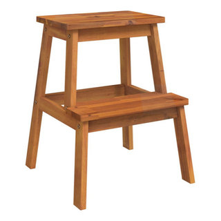 vidaXL 2 Step Stool Kitchen Step Stool Ladder for Living Room Solid ...