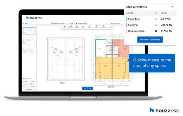 New Houzz Pro Takeoffs Tool Helps Builders Create Fast Estimates