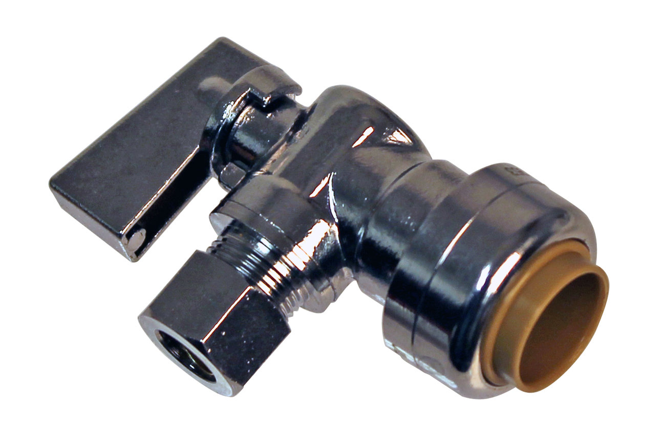 Push Fit Angle Stops 1/2" Insert x 3/8" Compression - Traditional ...