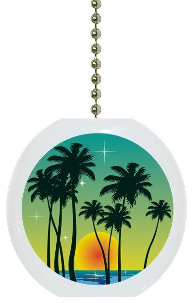 Tropical Sunset Ceiling Fan Pull - Tropical - Ceiling Fan Accessories ...