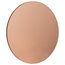 Azalea Rose Gold Tinted Frameless Round Wall Mirror, Rose Gold 26 ...