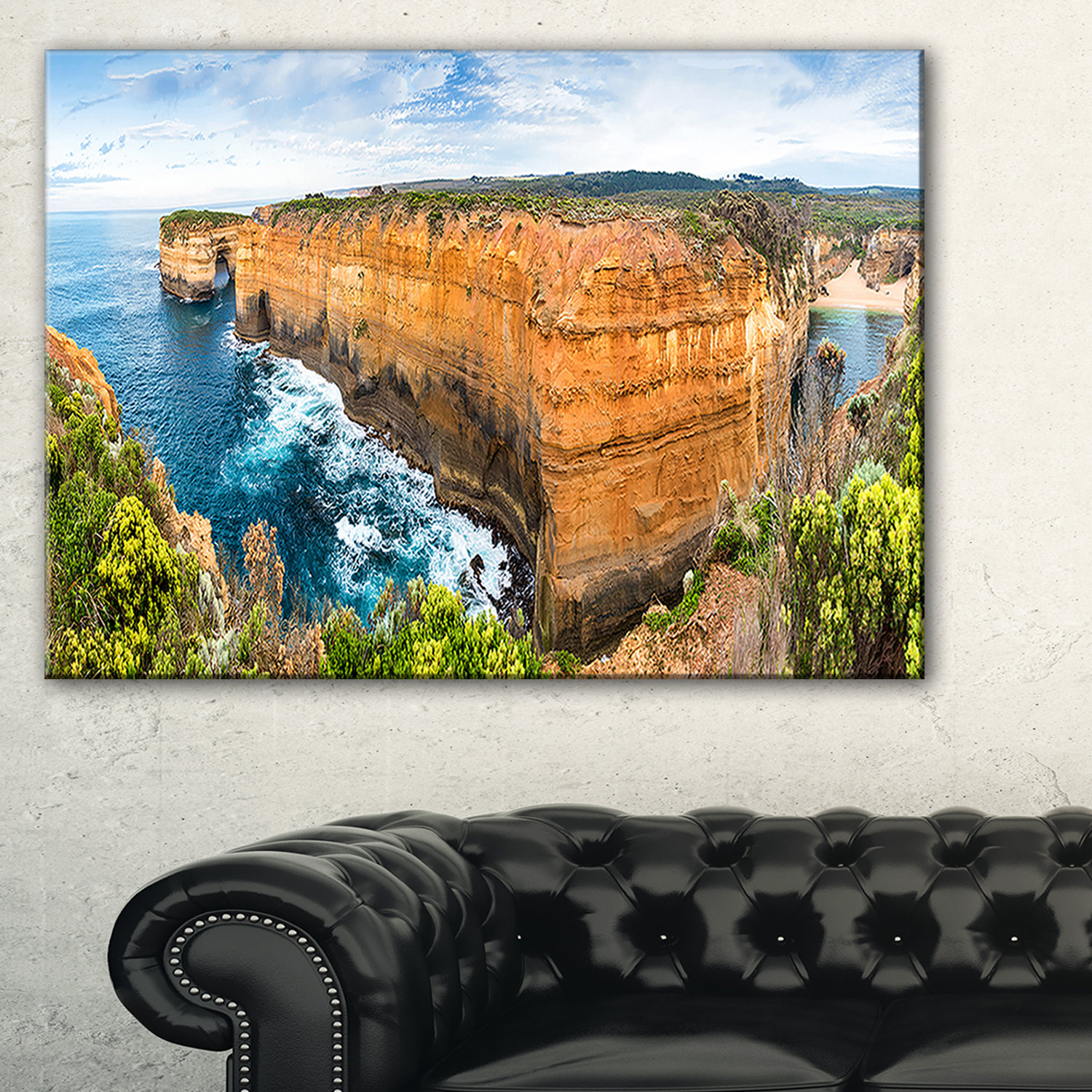 "Rocks And Vegetation of Victoria Beach" Seascape Wall Art, 40"x20 ...