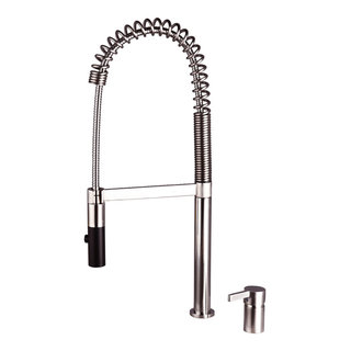Single Handle Deck Mounted Spring Neck Pull Down Kitchen Faucet ...