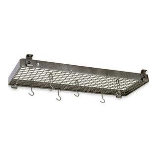 Handcrafted 36" Rectangle Flush Mounted Ceiling Rack w 12 Hooks ...