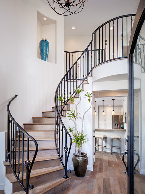 Curved Staircase Design Ideas, Remodels & Photos