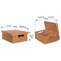 Loma Rattan Storage Box and Shelf Storage Basket - Tropical - Storage ...