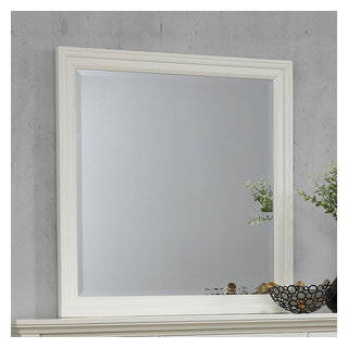 Sandy Beach Rectangular Dresser Mirror Cream White - Transitional - Wall Mirrors - by Modon | Houzz