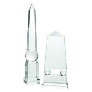 Crystal Obelisk, Wide - Contemporary - Decorative Objects And Figurines ...