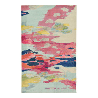 Unique Loom Pink Estrella Laurnell 9' 0 x 12' 0 Area Rug, 5' 0 x 8' 0 ...