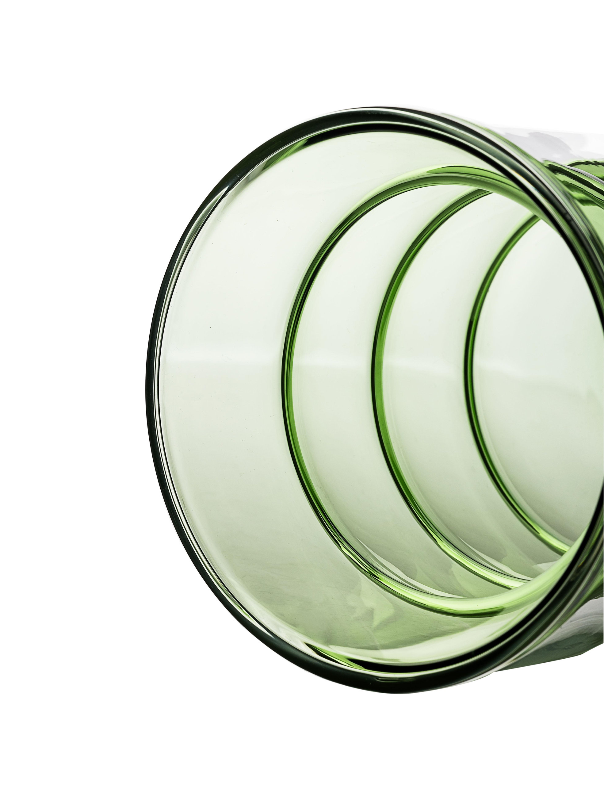 Waves Green Water Glass, Set of 4 - Contemporary - Everyday Glasses ...