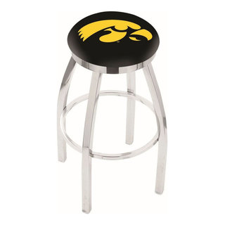 Holland L8C2C Iowa 25" Swivel Counter Stool - Chrome - Contemporary ...