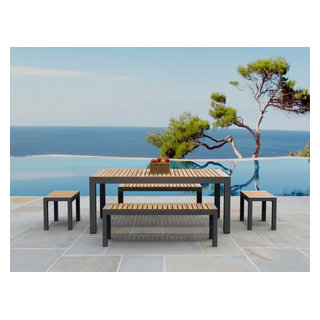 Seville 5- Pieces Rectangular Dining Set - Transitional - Outdoor ...