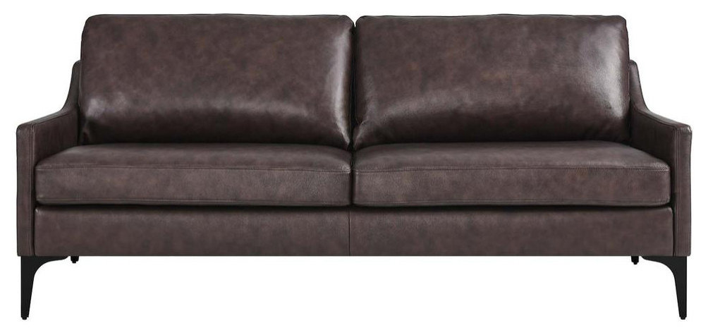 Corland Leather Sofa - Contemporary - Sofas - by Bison Commerce | Houzz