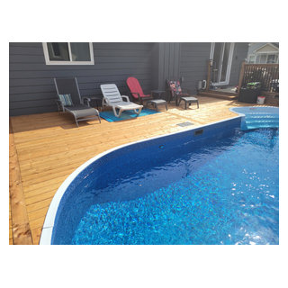 Custom Pressure Treated Deck Around Pool - Modern - Deck - Ottawa - by ...