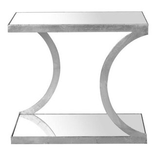Sullivan Silver Leaf Accent Table - Contemporary - Side Tables And End ...