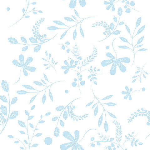 Light Blue Fronds Shelf Paper Drawer Liner, 36''x12'' roll ...