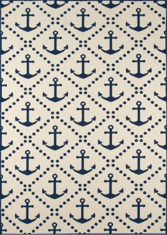 Momeni Baja Anchors Machine Made Contemporary Area Rug, 3'11" X 5'7 ...
