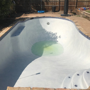 White Plaster Blue Quartz Pool - Photos & Ideas | Houzz