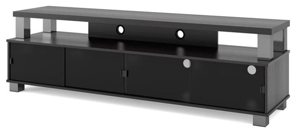 Pemberly Row Transitional 2 Tier Wood TV Stand for TVs up to 75" in ...