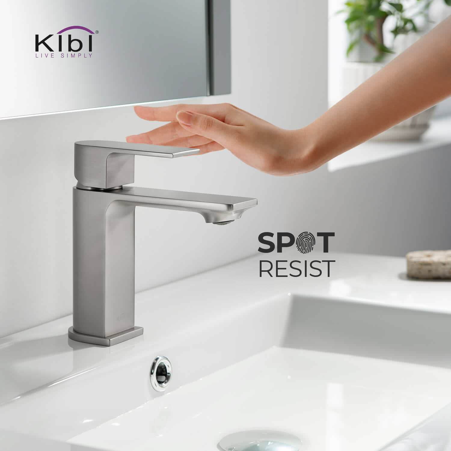 KIBI Mirage Single Handle Bathroom Faucet, With Drain - Contemporary ...