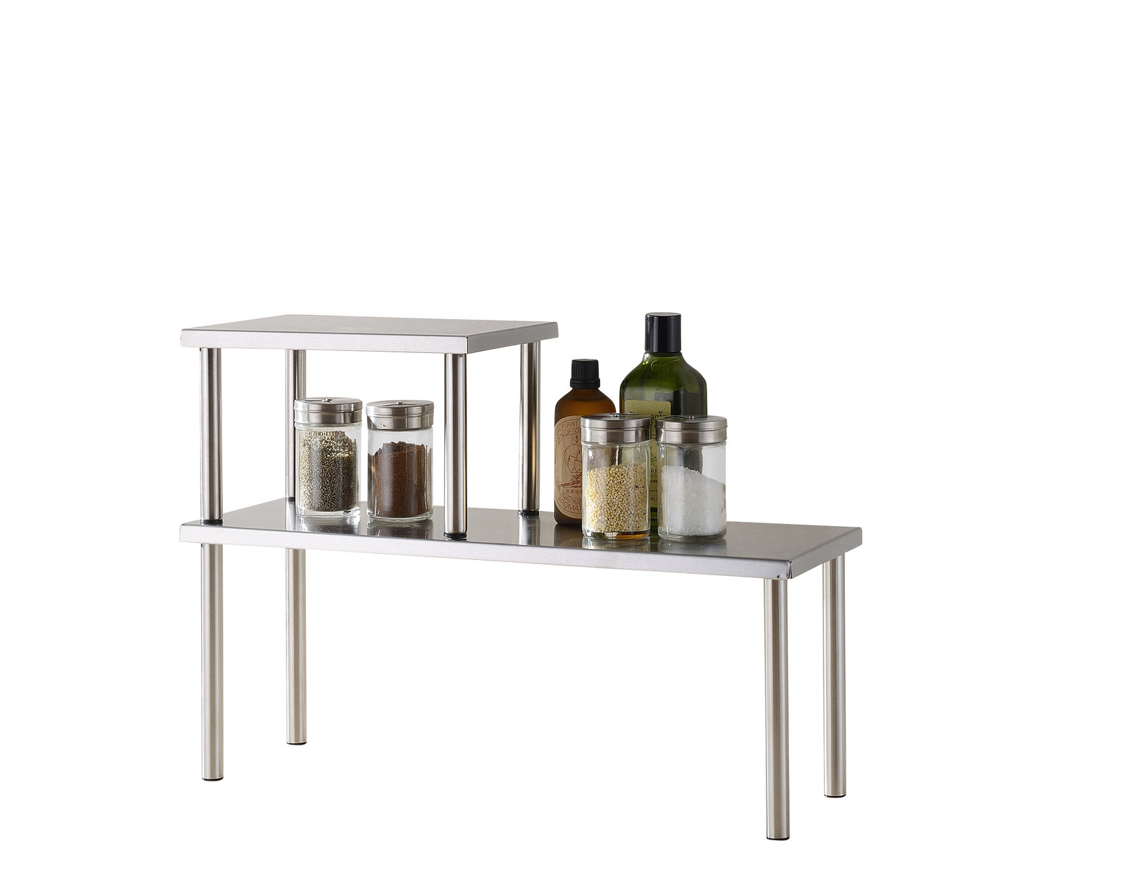 Cook N Home 2-Tier Counter Storage Shelf, Stainless Steel ...