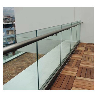 Aluminum Base Shoe Glass Railing - Modern - Other - by Demax Staircase ...