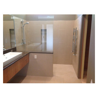 Zero Entry Showers - Contemporary - Bathroom - Raleigh - by Custom Tile ...
