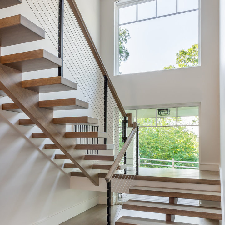 75 Beautiful Staircase with Open Risers Ideas and Designs - May 2025 ...
