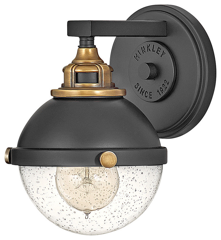 Fletcher Wall Sconce in Black - Transitional - Bathroom Vanity Lighting ...