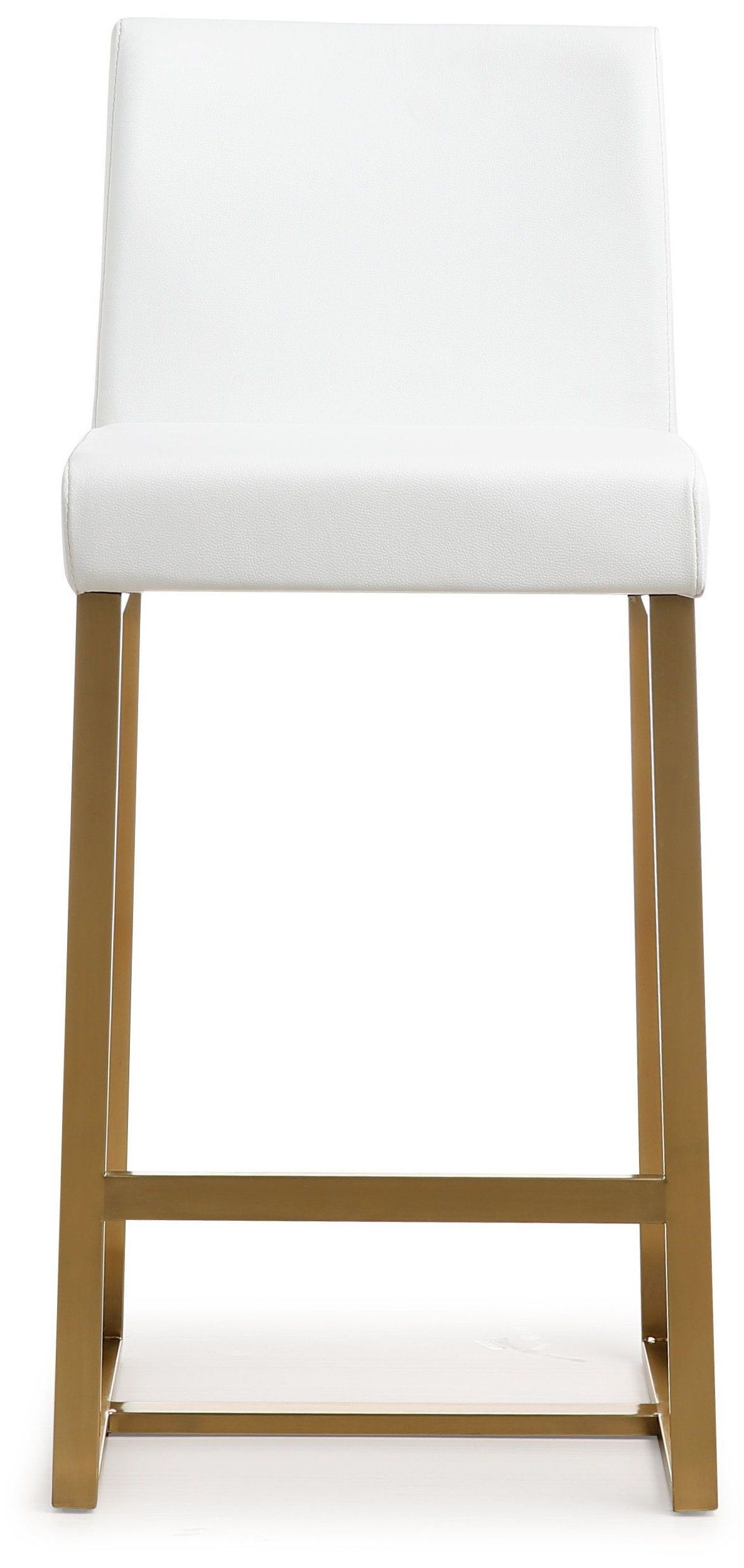 Denmark White Gold Steel Counter Stool (Set of 2) - White ...