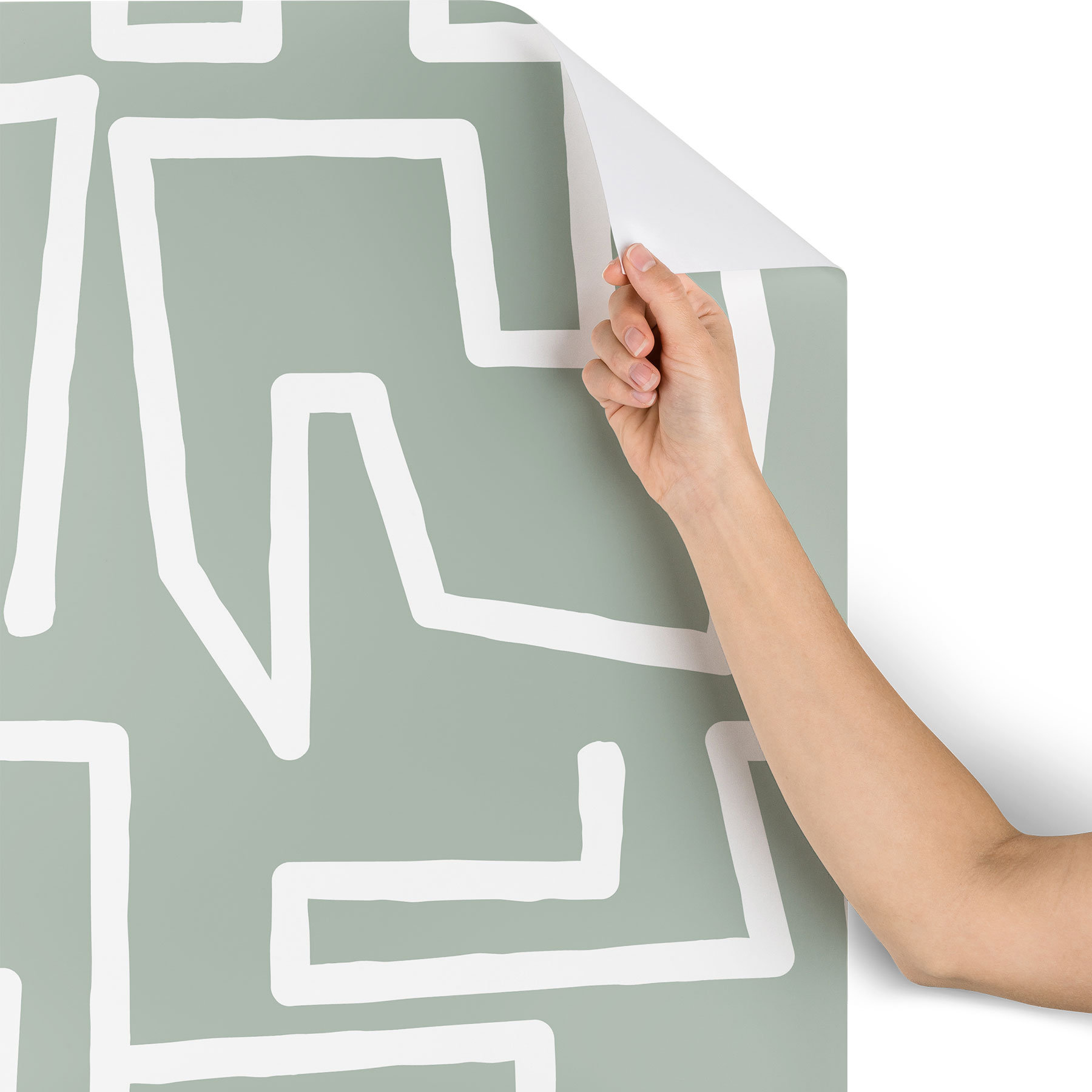 Mirimo Labyrinth Light Sage Wallpaper, 2x8 - Contemporary - Wallpaper ...