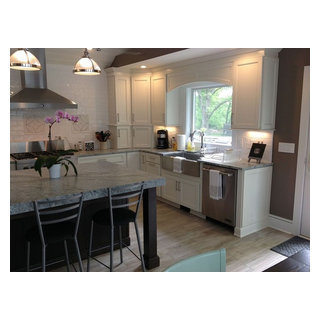 Silver Cloud Kitchen (Viscount White granite) - Kitchen - New York - by ...