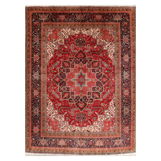 Consigned, Diamond Persian Handmade Vintage Medallion Oriental Area Rug ...
