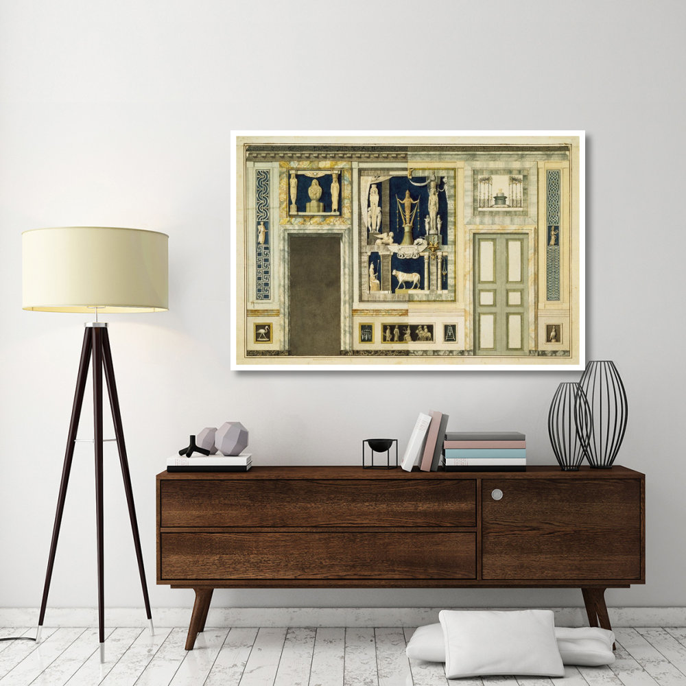 "Unexecuted elevation, Stanza Egizia, Villa Borghese, 1770" Paper Art ...