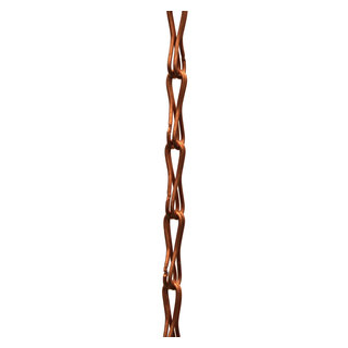 Infinity Link Copper Rain Chain With Installation Kit - Traditional ...