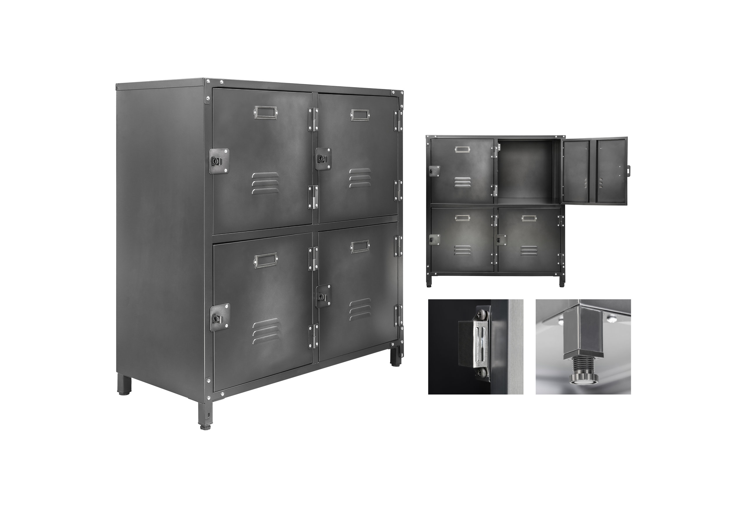 2-Tier Steel Storage Locker - Industrial - Storage Cabinets - by Base ...