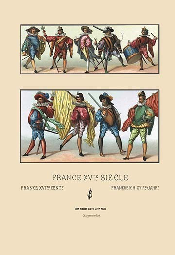 Masculine French Fashions of the Sixteenth Century, 20" x 30 ...