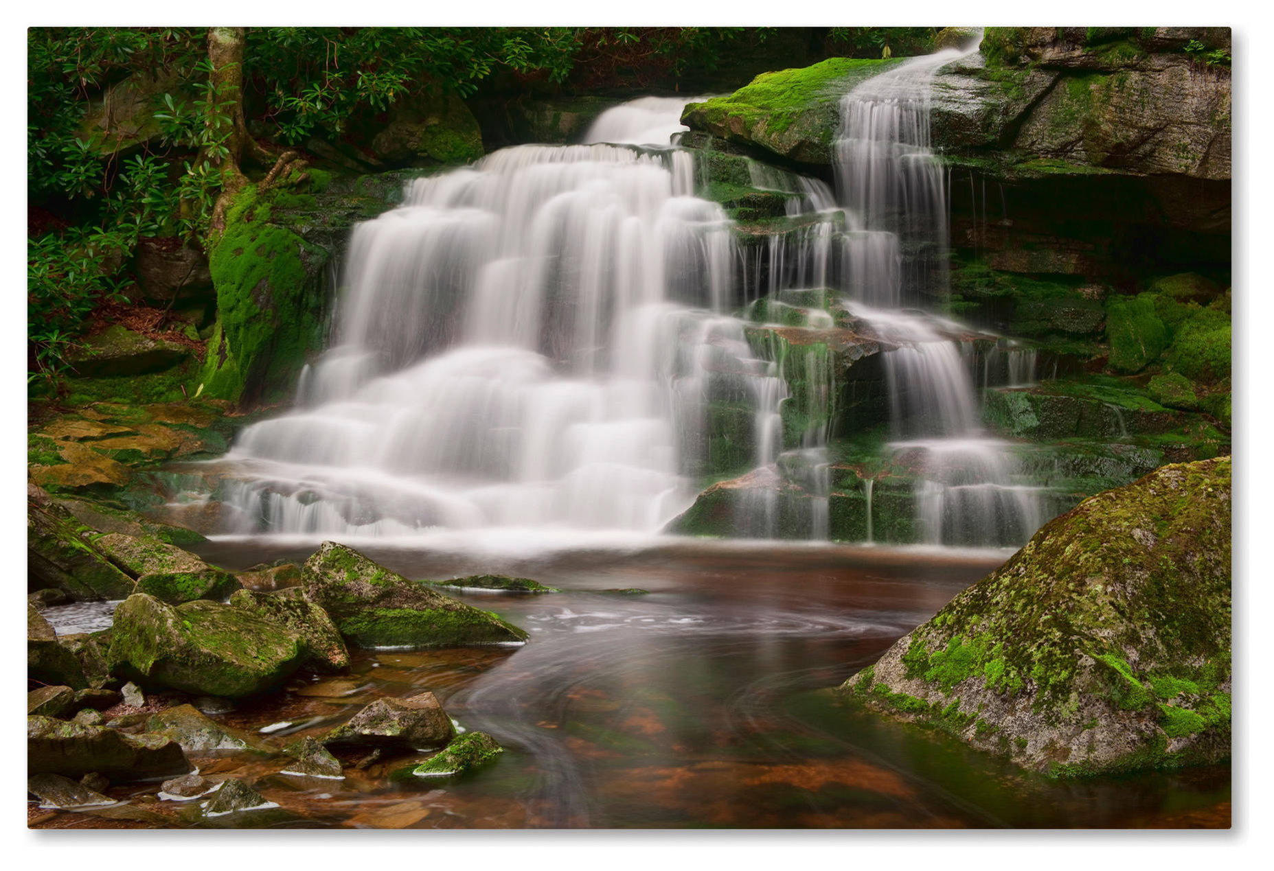 Michael Blanchette 'Elakala Falls' Canvas Art, 32"x22" - Rustic ...