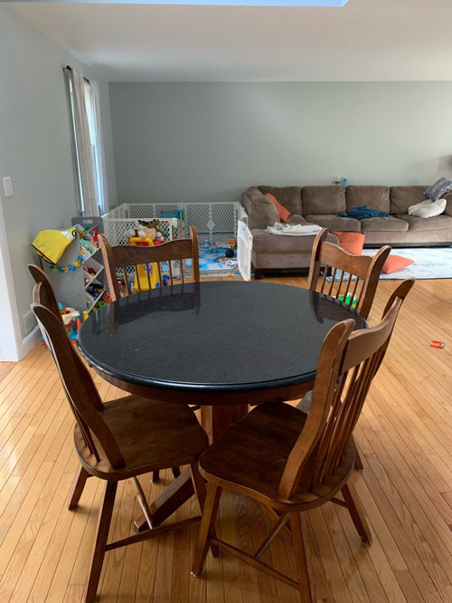 dark or light kitchen table to compliment red oak hardwood floors
