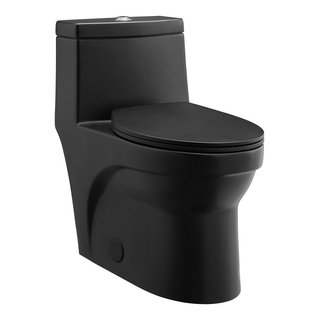 Virage One-Piece Elongated Toilet Vortex Dual-Flush 1.1/1.6 gpf, Matte ...