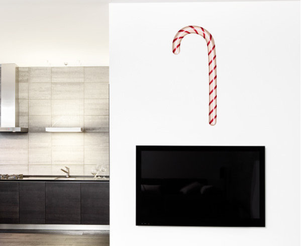 Christmas Candy Cane Vinyl Wall Decal ChristmasCandyCaneUScolor001, 36 ...