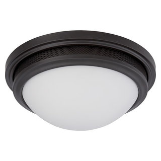Nuvo Lighting Corry LED Flush Fixture With Frosted Glass, Aged Bronze ...