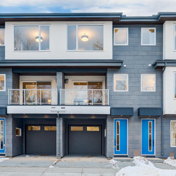 75 Mid-Century Modern Townhouse Exterior Ideas You'll Love - March ...