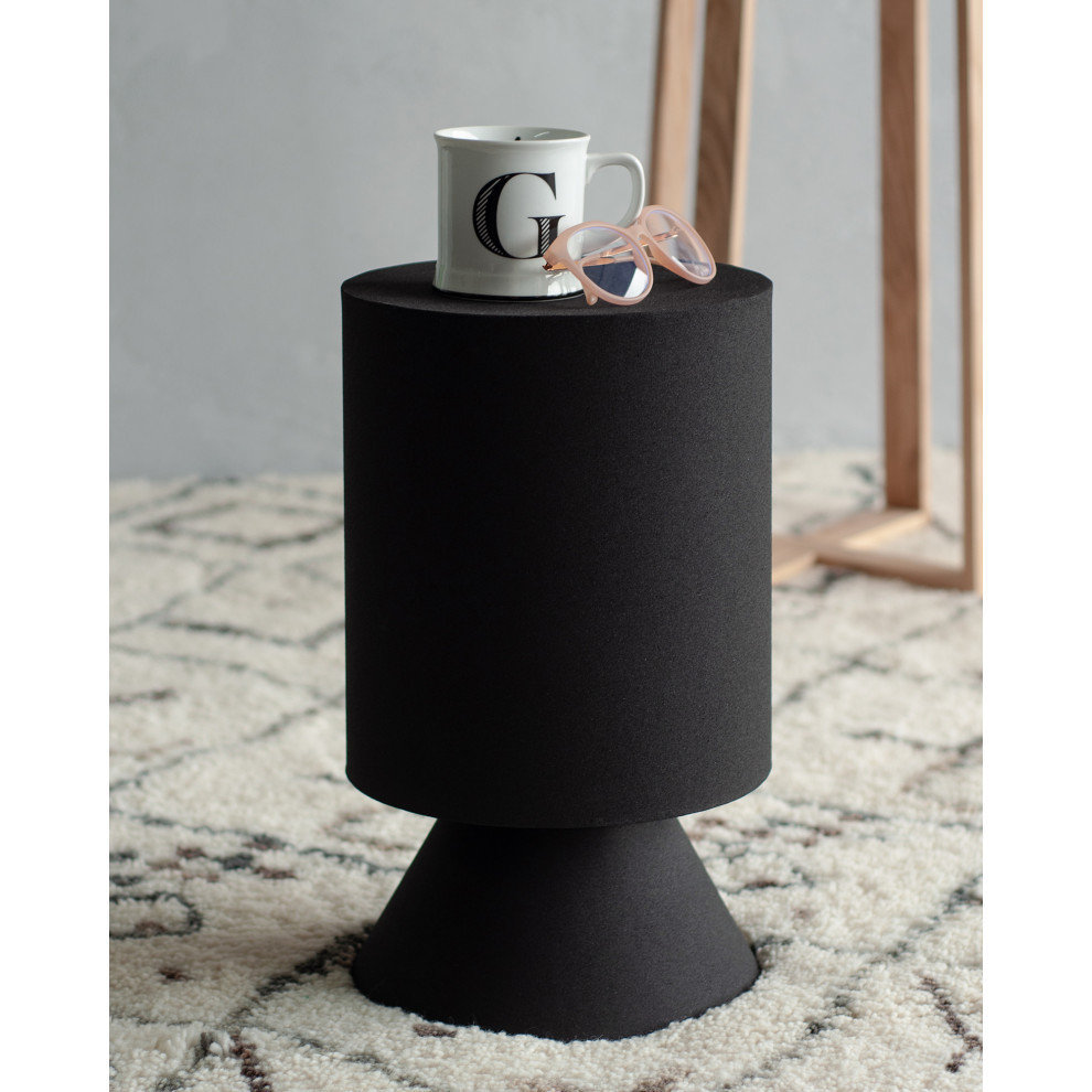 Oloria Matte Black Stool, Small - Transitional - Accent And Garden ...