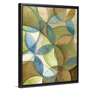 "Circulate II" Floating Frame Canvas Art, 14"x18" - Contemporary ...