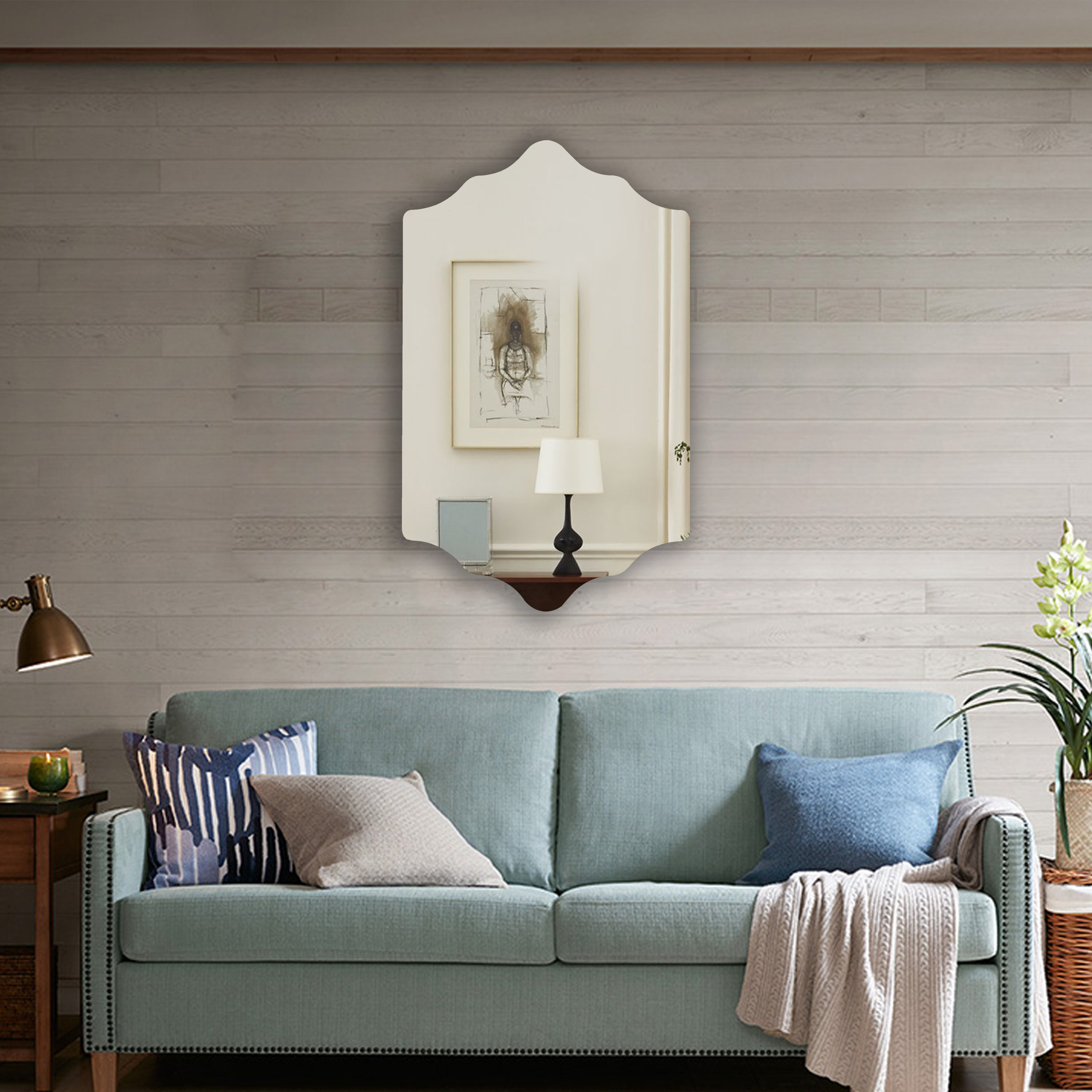 CHLOE's Reflection Verical/Horizontal Hanging Novelty Frameless Wall ...