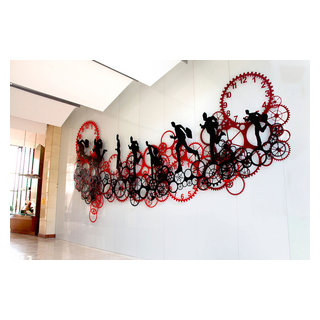 The Establishment of Uri's HUGE Wall Sculpture at Levinstein Tower ...
