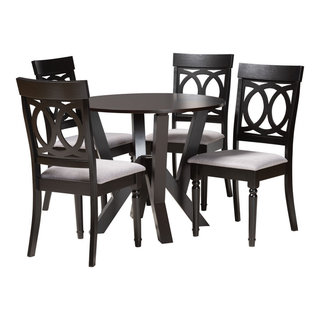 Nala 5-Piece Dining Set - Traditional - Dining Sets - by Baxton Studio ...