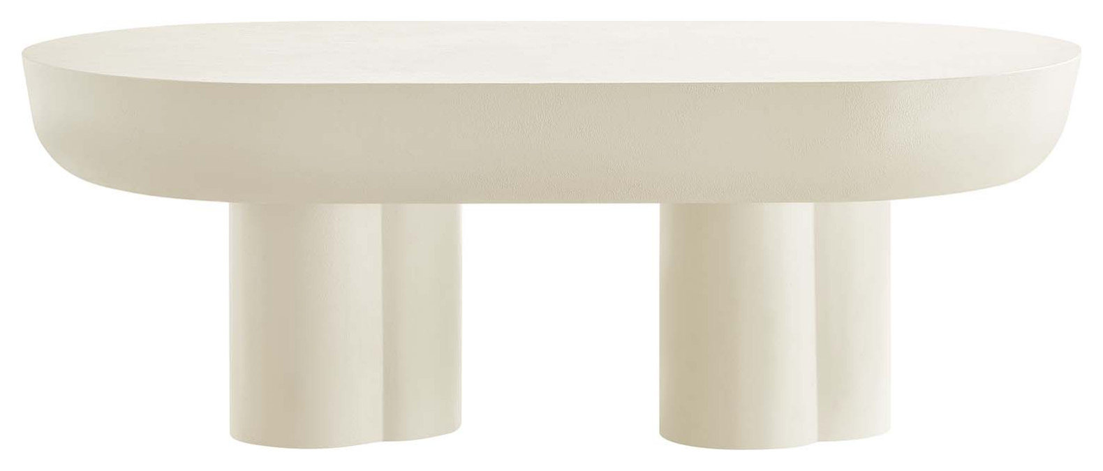 Caspian Oval Concrete Coffee Table - Contemporary - Coffee Tables - by ...