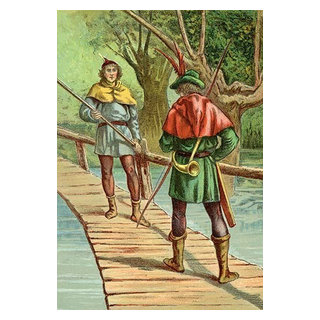 Robin Hood: Encounter with a Giant, 24" x 36" - Traditional - Prints ...